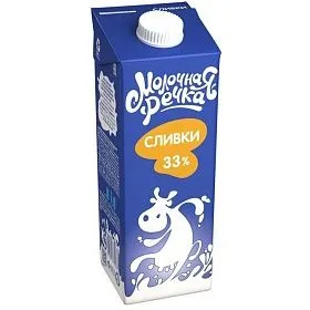 Сливки ультрапастеризованные 33% Молочная Речка 1л - 17041621 - купить ...